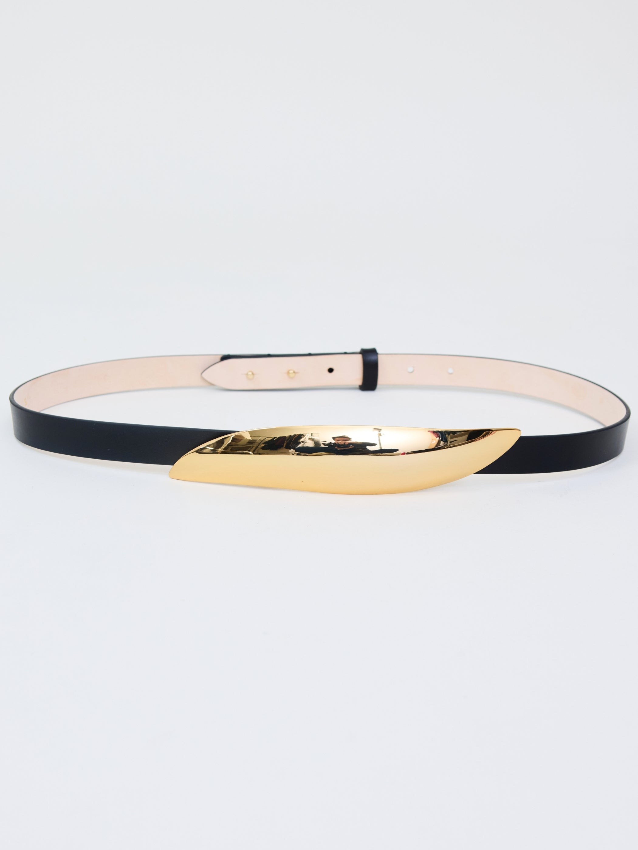 Arp Belt, black & 24k gold – teaandoranges